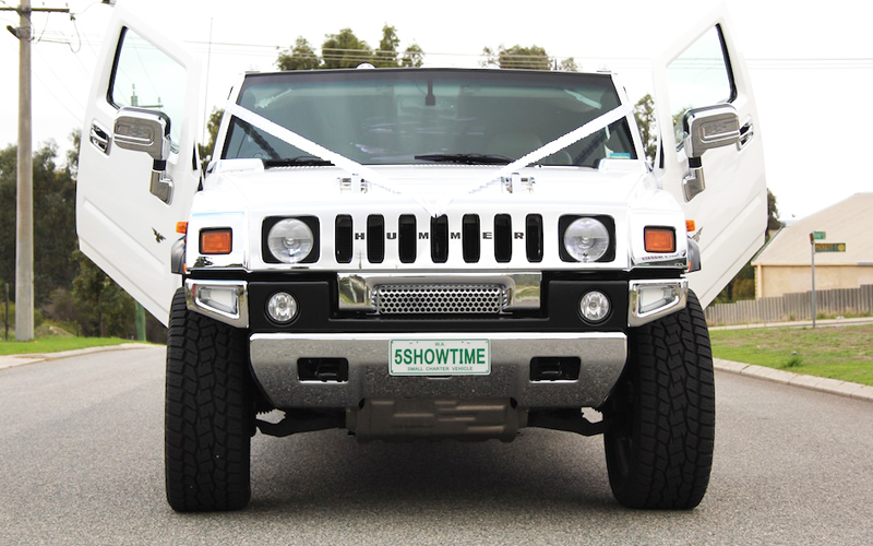 White Hummer Perth Limo Hire Jet Door 16 Seater |Showtime Limos Perth